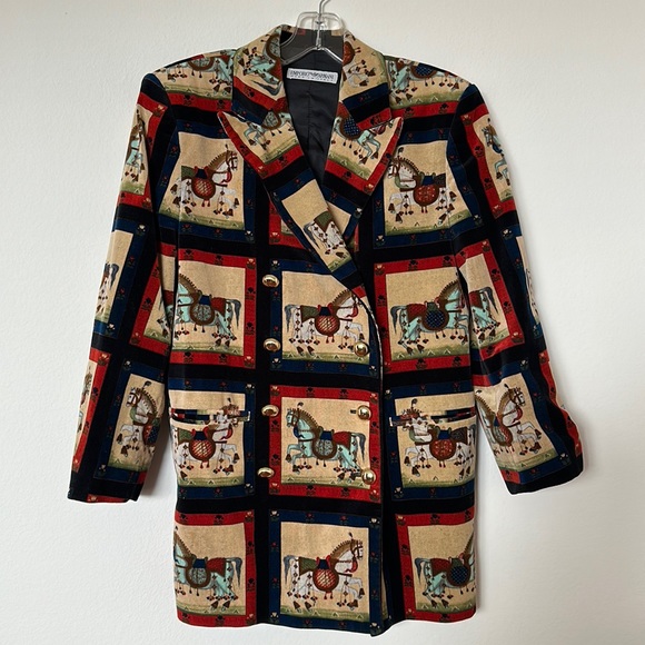 Emporio Armani | Jackets & Coats | Emporio Armani Carousel Print Blazer Vintage | Poshmark